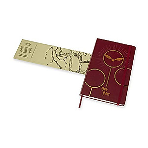 Moleskine Limited Edition Harry Potter Notebook, Hard Cover, Large (5" x 8.25") Ruled/Lined, Bordeaux Red (Book 6) 240 Pages