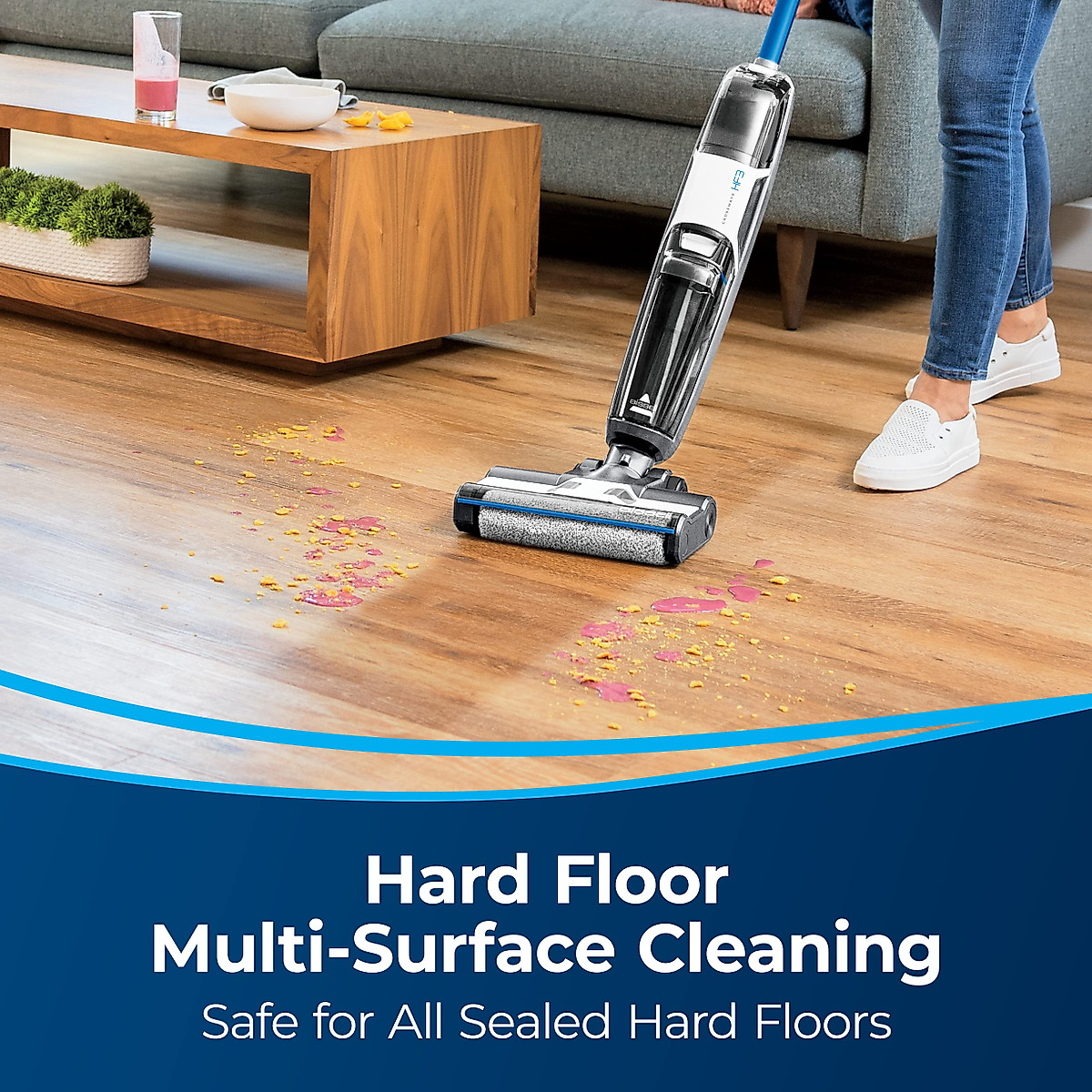 Bissell Crosswave HF3 Cordless Wet/Dry Vacuum Cleaner and Mop, Multi-Surface and Hardwood Floor Cleaner, 3649A