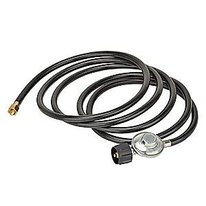only fire 12 Feet Propane Regulator and Hose, Universal QCC1 Low Pressure Propane Regulator with Hose Grill Replacement for Most LP Gas Grill, Heater, Fire Pit Table, 3/8 Inch Female Flare