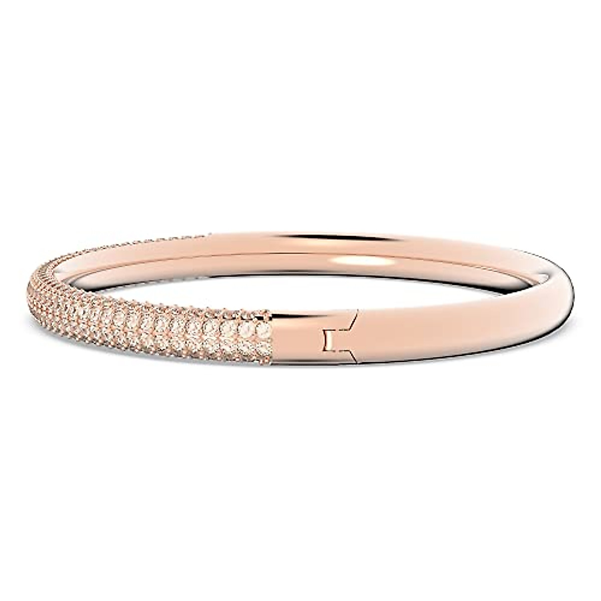 SWAROVSKI Dextera Bangle, Clear Crystal, Rose gold-tone Finish
