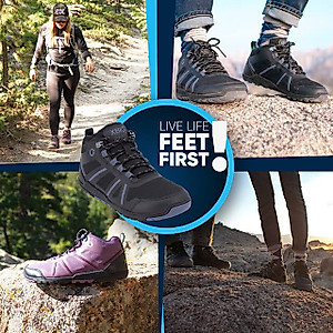 Xero Shoes Women's DayLite Hiker Fusion Boot - Lightweight Hiking, Everyday Boot, Black, 9.5
