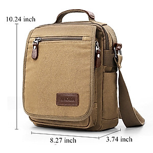 XINCADA Mens Bag Messenger Bag Canvas Shoulder Bags Travel Bag Man Purse Crossbody Bags for Work Business