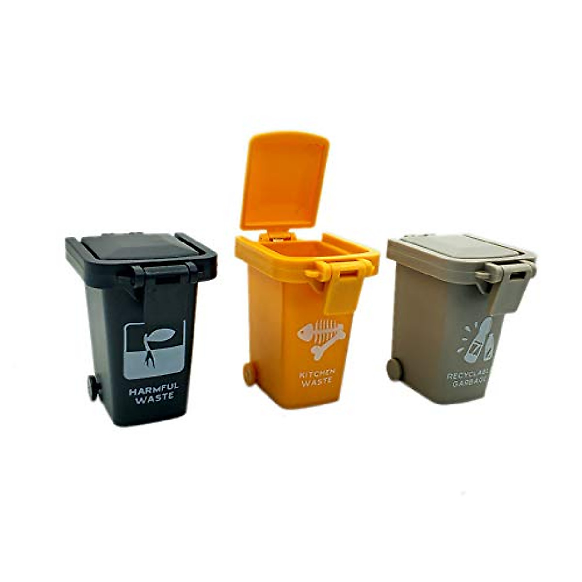 AITING Kids Garbage Classification Toy Vehicles Garbage Truck's 6 Trash Cans +100 Card