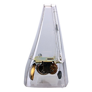 High Accuracy Piano Mechanical Metronome for Violinist Ukulele Player, Transparent White