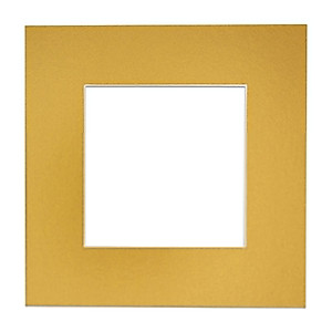 Pack of 25 Acid Free 16x20 Mats Bevel Cut for 14x16 Photos - Metallic Gold Precut Matboards With Backing Boards and Clear Photo Mat Bags For Pictures, Photos, Framing - 4-ply Thickness