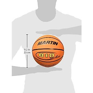 MARTIN SPORTS Rubber Basketball, Orange, Official