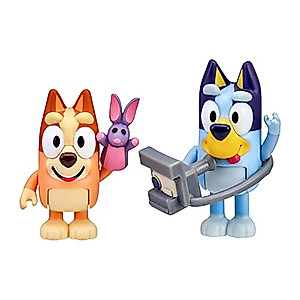 Bluey and Bingo Photographer 2 Figure Playset Pack Articulated 2.5 Inch Action Figures Includes Toy Bob Bilby Puppet and Camera Official Collectable Toy