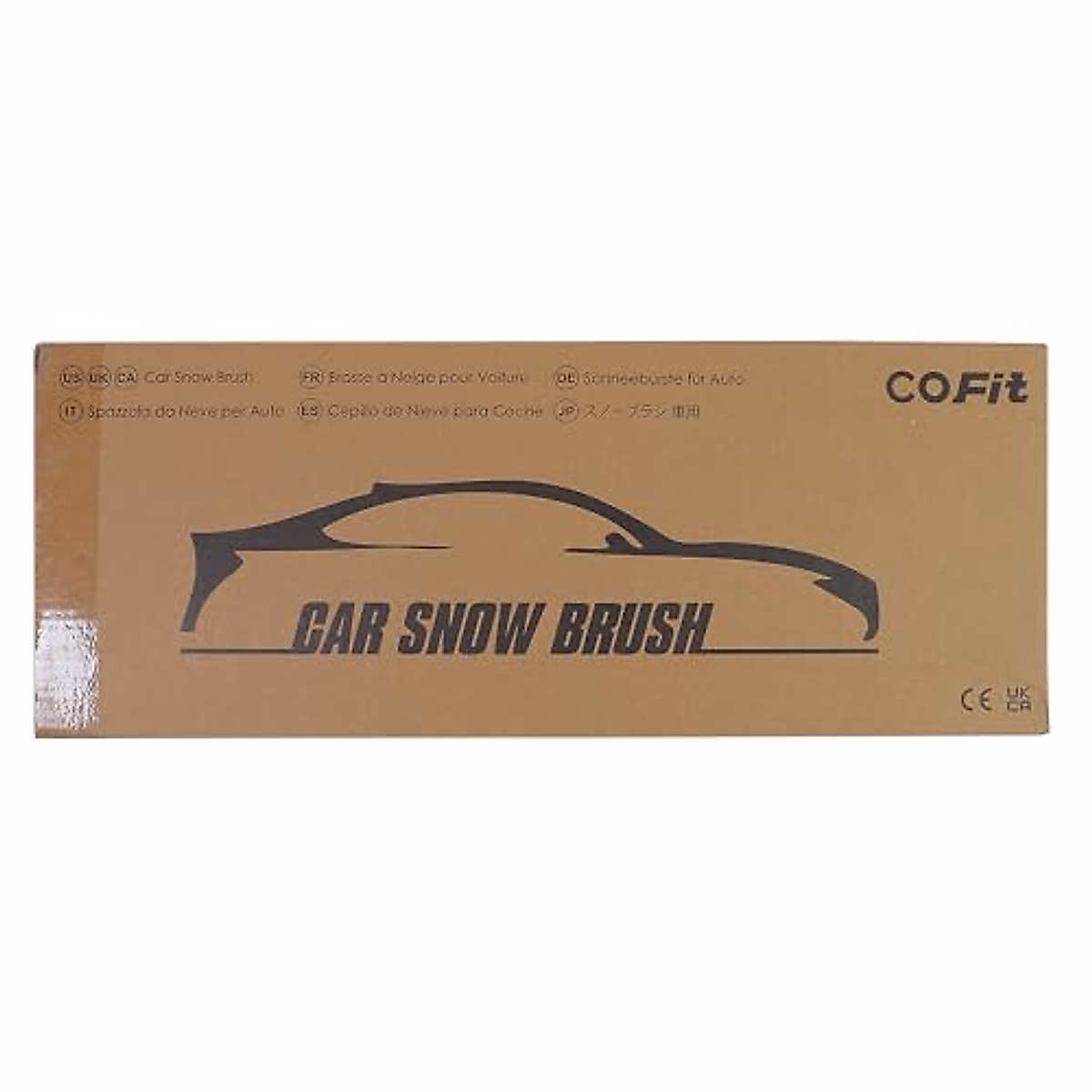 COFIT 36" Car Snow Brush Long Handle, 2 in 1 Extendable Ice Scraper for Windshield, Detachable Snow Removal Tool, Comfortable Clean Brush Scratch Free for RV, Truck, SUV, Windows, Roof, Exterior, Blue