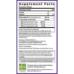 New Chapter Vegan DHA, EPA, and DPA Supplement- Vegan Omega-3 Complex for Heart, Brain, Eye & Joint Support - 30 Softgels