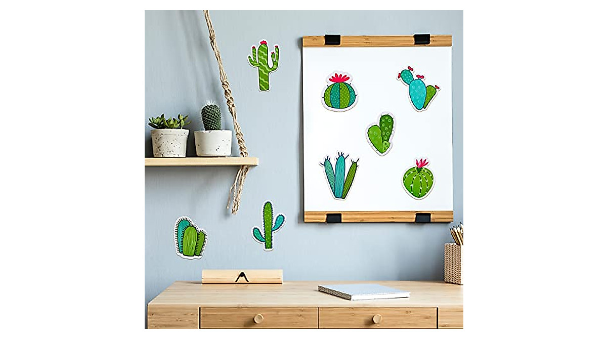 45 Green Cactus Party & Classroom Decorations | Vibrant & Reusable