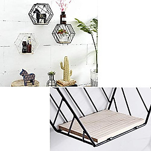 PIBM Stylish Simplicity Shelf Wall Mounted Floating Rack Wooden Storage Basket Bedroom,14.5X25.5Cm,2 Colors Avaliable, Black , 2#