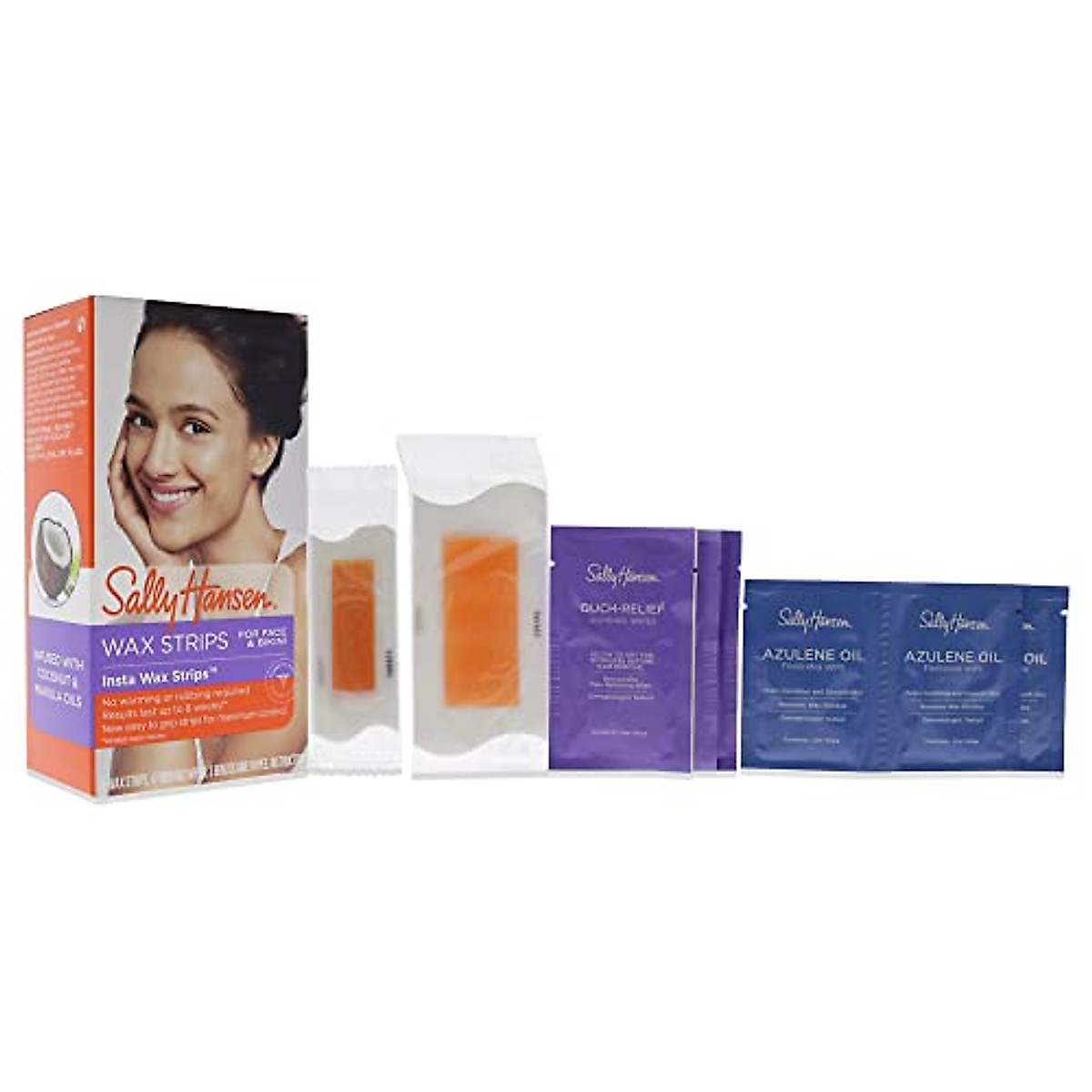 Sally Hansen Insta 24, Wax Strips for Face & Bikini, 1 Count