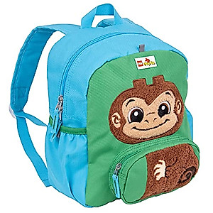LEGO DUPLO BLOCK BACKPACK, Toddler-Sized School and Travel Bag for Boys and Girls, Monkey