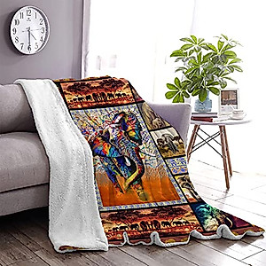 Elephant Blanket Super Soft 3D African Elephant Walking Throw Blankets for Couch Living Room Bed Adult and Teenager All Seasons Warm 51"x 59"