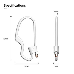 Haireca Adjustable Ear Hooks Designed for Apple AirPods Pro/Pro 2,AirPods 1/2/3[Added Stylish Leather Storage Bag],Airpods Accessories for Running,Ergonomic Design,Washable and Dirt Resistant(White)
