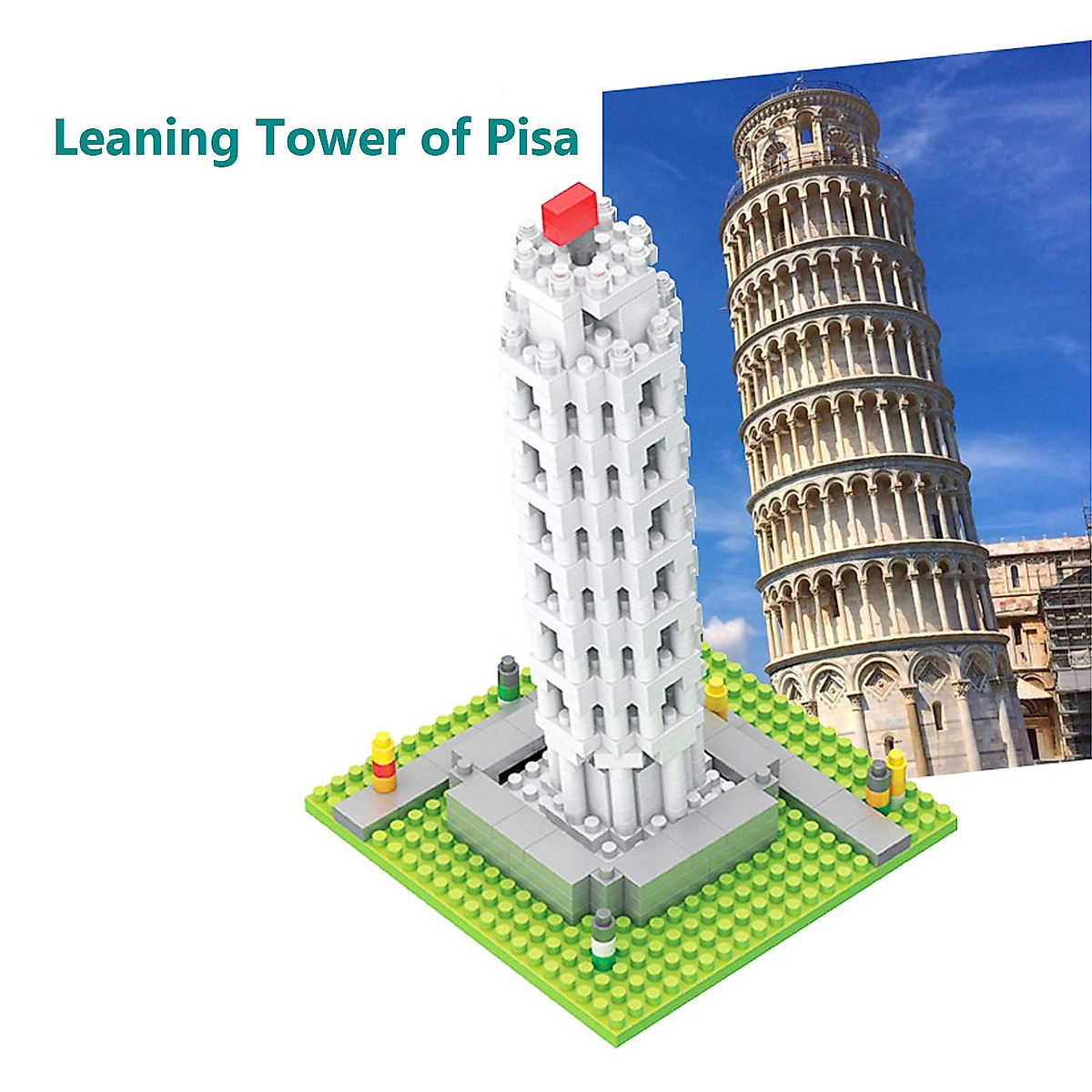 DoxiGlobal 10 in 1 Mini City Architecture Building Blocks Set Eiffel Tower/Taj Mahal/Big Ben/Leaning Tower of Pisa World Famous Collection Model KIts Construction Educational DIY Gift-4500pcs (10 Set)