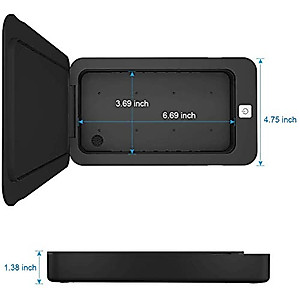 UV Phone Sterilizer, Portable UVC Light Cell Phone Sanitizer, Smartphone Cleaner with Aromatherapy Function, Cell Phone Disinfector (Black)