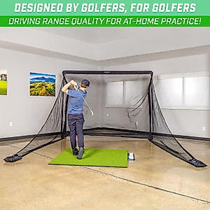 GoSports Golf Hitting Mat Artificial Turf Mat for Indoor/Outdoor Practice Includes 3 Rubber Tees - Standard, PRO, or ELITE