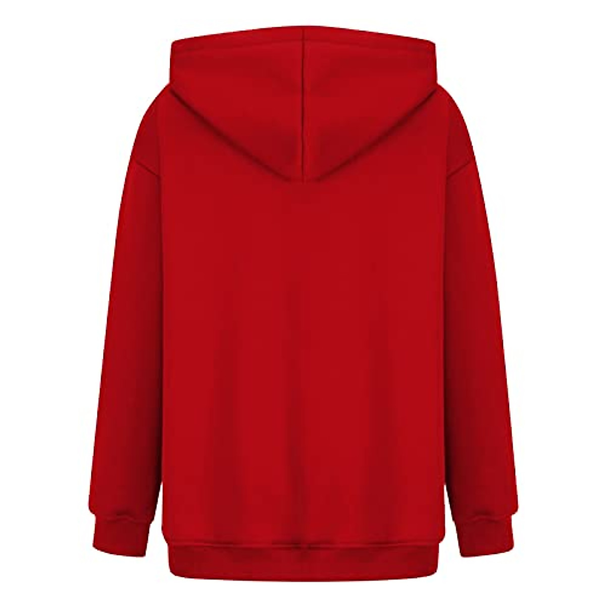 CUCUHAM Womens Hoodies, Winter Clothes for Women, Purple Shirt for Women, Green And Red Striped Sweater, Plus Size Hoodies, Black And White Hoodie, Basic Hoodies, Sweatshirt Jacket(X-Large,Dc-Red)