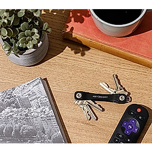 KeySmart Flex - Compact Key Holder and Keychain Organizer (up to 8 Keys, Black)