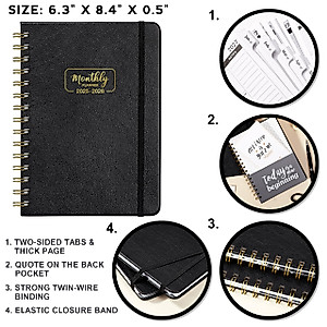 2023-2025 Monthly Planner - 2023 Monthly Planner from January 2023 to December 2025, 6.4'' x 8.5'' Monthly Planner with Tabs, 3 Year Monthly Calendar Planner 2023-2025 with Thick Paper