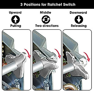 BIG RED ATRT1061CR Torin 600lbs Capacity Manual Hand Crank Winch with 26.3FT Steel Cable