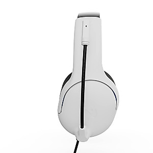 PDP AIRLITE Pro Wired Headset, Licensed Sony PlayStation 5, PlayStation 4, PS5/PS4/PS3/PC, Lightweight Durable Headphones, 3.5mm audio jack, Noise-canceling Flip-to-Mute Boom Mic, Frost White