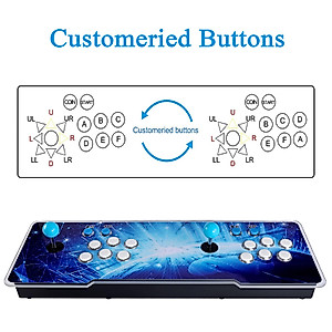 IDYNIREL 3D Pandora Box 60S Arcade Games Console for TV&PC&Projector, 26800 Games Installed Plug and Play Games Machine, 1280x720 Full HD, Search/Save/Hide/Pause Games, Favorite List, 1-4 Players……