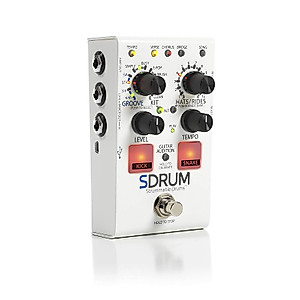 Digitech SDRUM Strummable Drums Pedal Bundle with FS3X Footswitch, Polishing Cloth, and 6 Dunlop Picks