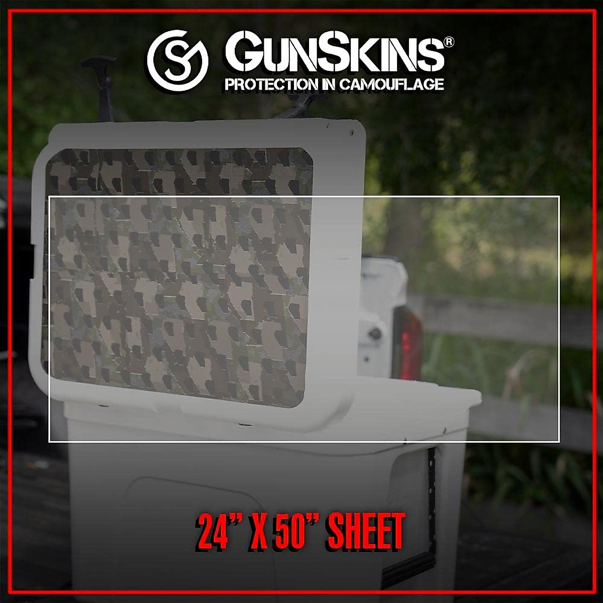 GunSkins XL Gear Skin - Premium Vinyl 24" x 50" Sheet - Install on Vehicles, ATVs, Bikes, and More - 100% Waterproof Non-Reflective Matte Finish - Made in USA - Proveil Victory Grey