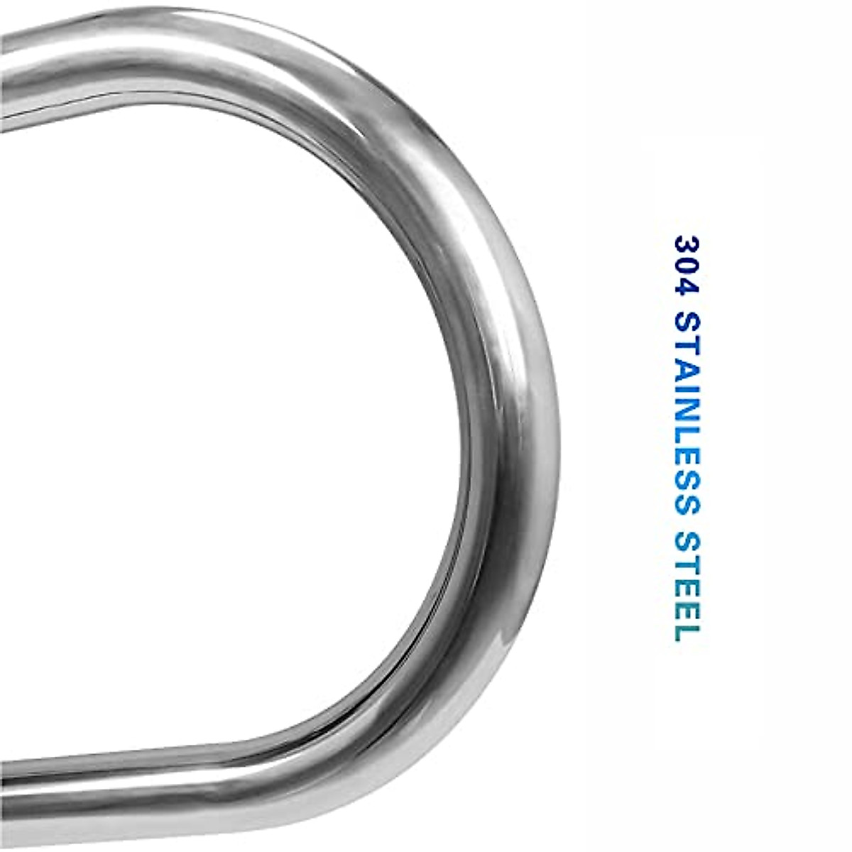 BTZHY Pool Handrails 3-Bends Easy Mount Hand Rail, 304 Stainless Steel Swimming Pool Handrail for Inground Pools Entrances and Garden Backyard Pools