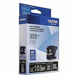 Brother LC-103BKS Genuine LC103BK High Yield XL Black Ink Cartridge