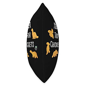 Stress Free Threads Never Too Old for Dino Chicken Nuggets Throw Pillow, 16x16, Multicolor