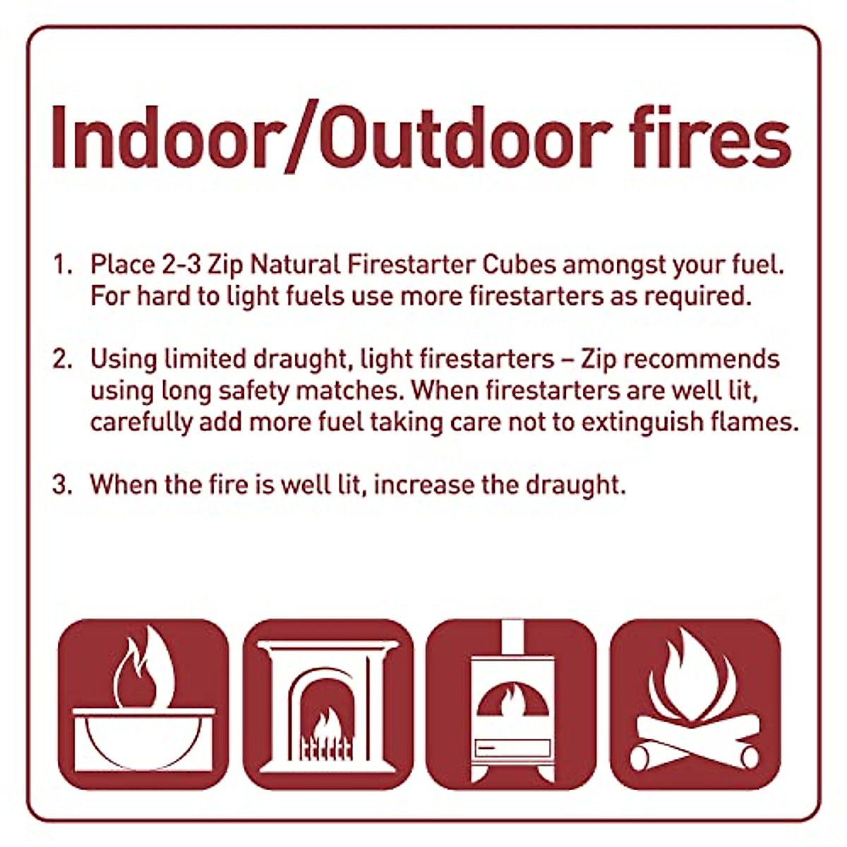ZIP Natural Firestarters 24 Cubes