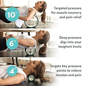 Chirp Wheel+ Foam Roller for Back Pain Relief, Muscle Therapy, and Deep Tissue Massage 10 and 12 Inch