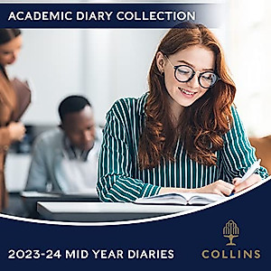 Collins Debden Delta Academic 2023-24 A5 Day To Page Mid Year Diary Planner School College or University Term Journal - August 2023 to August 2024 - Orange - FP51M.44-2324