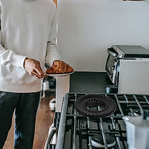 UPKOCH Induction Burner Induction Burner Cast Iron Wok Support Ring 2pcs Non Cast Iron Wok Rack Suitable for Kitchen Etc Gas Stove Rack Accessories Flame Diffuser Flame Diffuser