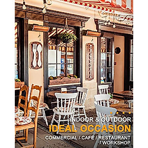 Star Patio Electric Patio Heater, Indoor/Outdoor Heater, Infrared Heater, Wall Mounted, Outdoor Heaters for Patio, Garage Heater, Space Heater, 1500W, Black, STP1580-SW