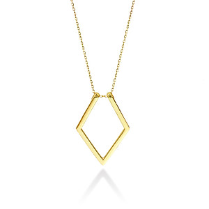 Ring Holder Necklace, Geometric Ring Keeper Pendant, Magical Ring Saver Necklace (Sterling Silver, C3 16")