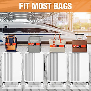 Travel Belt for Luggage Over Handle, Safecube Luggage Strap for Carry On Bag, Elastic Luggage Belt Strap for Suitcases Add a Bag, Adjustable Luggage Bungee Straps, Securing Luggage for Travel