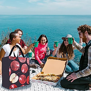 CHENGBAI TOTE 6 Pack Reusable Grocery Bags, Large Heavy-duty Shopping Bag with Sturdy Handles, Multi-Purpose Portable Shopper Bag for Groceries, Supermarket, Picnic, Fashion & Waterproof (bear 55LBS)