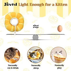 Jevnd Kitten Cones After Surgery 0-6 Months, Donut Extra Small Kitten Cone Collar Soft to Stop Licking Neck, Elizabethan Kitten e Collar for Recovery, xs Small Cat Cone Spray, Pet Soft Cone for Cats