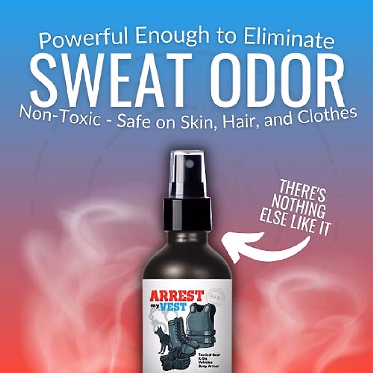 Arrest My Vest Military and Police Grade Odor Eliminating Spray for Body Armor Odor, Tactical Gear. Safe on K9's. Safe on All Ballistic Vests and Fabrics - New Stressless Fragrance - 2 16 oz Bottles