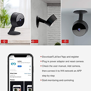 Laview Security Camera Outdoor 1080P HD,WiFi Cameras Waterproof,Home Security Cameras with AI Human Detection,Two-Way Audio,Night Vision,Compatible with Alexa,SD Slot&USA Cloud Storage(2 Pack)