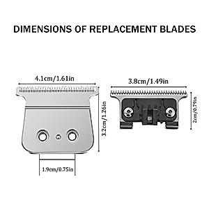 Replacement Blades Compatible with BaByliss FX787(FX787G/FX787B2/FX787RG/ FX787S) and FX726,Silver