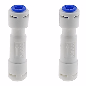 ZZHXSM Flow Restrictor 2PCS 1/4inch 300CC Flow Restrictors with Quick Connect for RO Reverse Osmosis