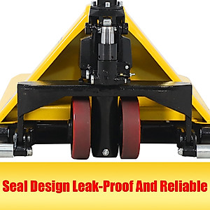 Xilin Pallet Truck,Manual Pallet Jack High Lift Truck Hand Scissor Pallet Truck 45" Lx27“W 2200lbs Capacity 3.3" Lowered 31.5 Lift Height Suitable for Open Bottom Pallet