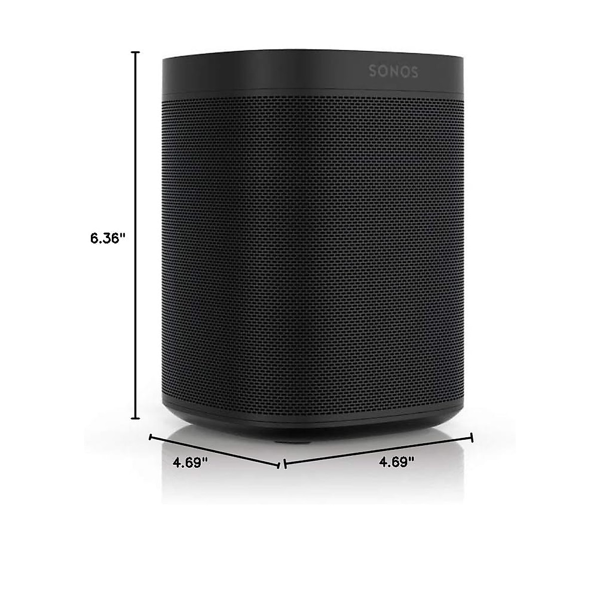 Sonos One SL - Microphone-Free Smart Speaker – Black (Renewed)