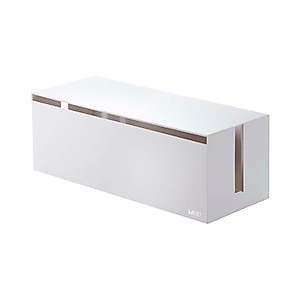 Yamazaki Home Cable Box - Outlet Cord Storage Organizer, Cover Protector ABS Plastic One Size White