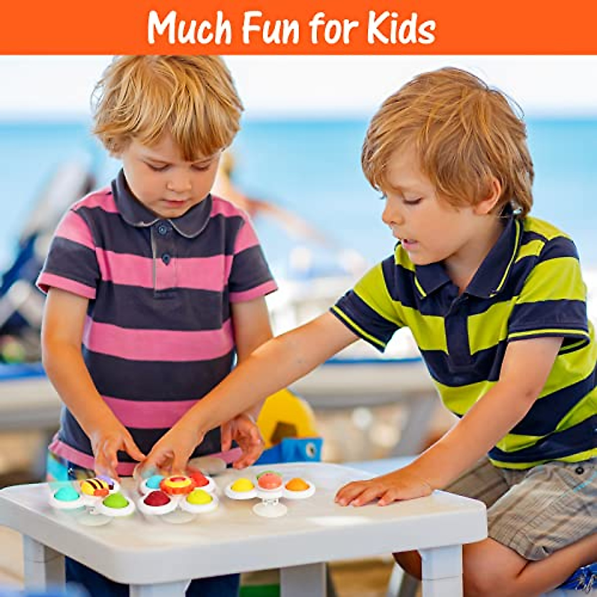 UKKITEK 3PCS Suction Cup Spinner Toy for Baby, Simple Dimple Fidget Toys with Stackable Suction Cup Toys, Sensory Toys for Toddlers 1-3 Years Old, Infant Baby 6 12 18 Months Birthday Gifts Bath Toy